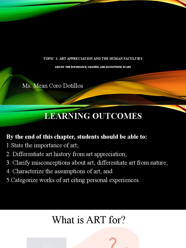 Artapp Lesson 2 1 | PDF | The Arts | Cognitive Science