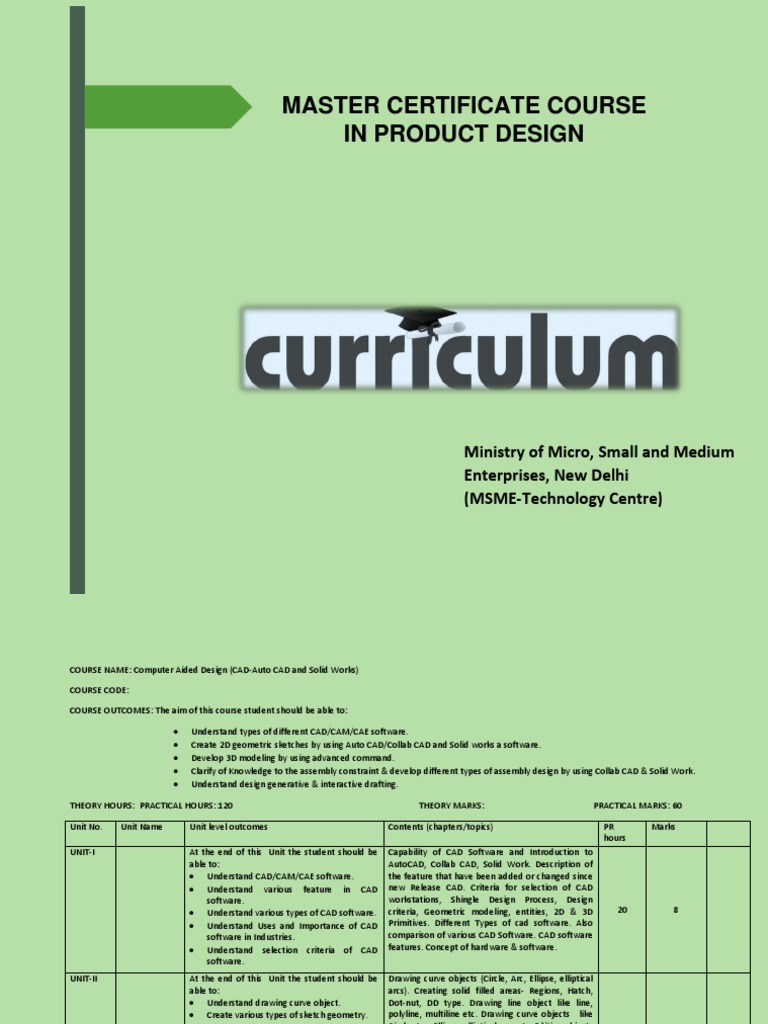 Igtr Aurangabad MCCPD Curriculam | PDF | 3 D Printing | Computer Aided Design