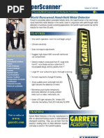 Super Scanner V Spec Sheet | PDF | Metal Detector | Image Scanner