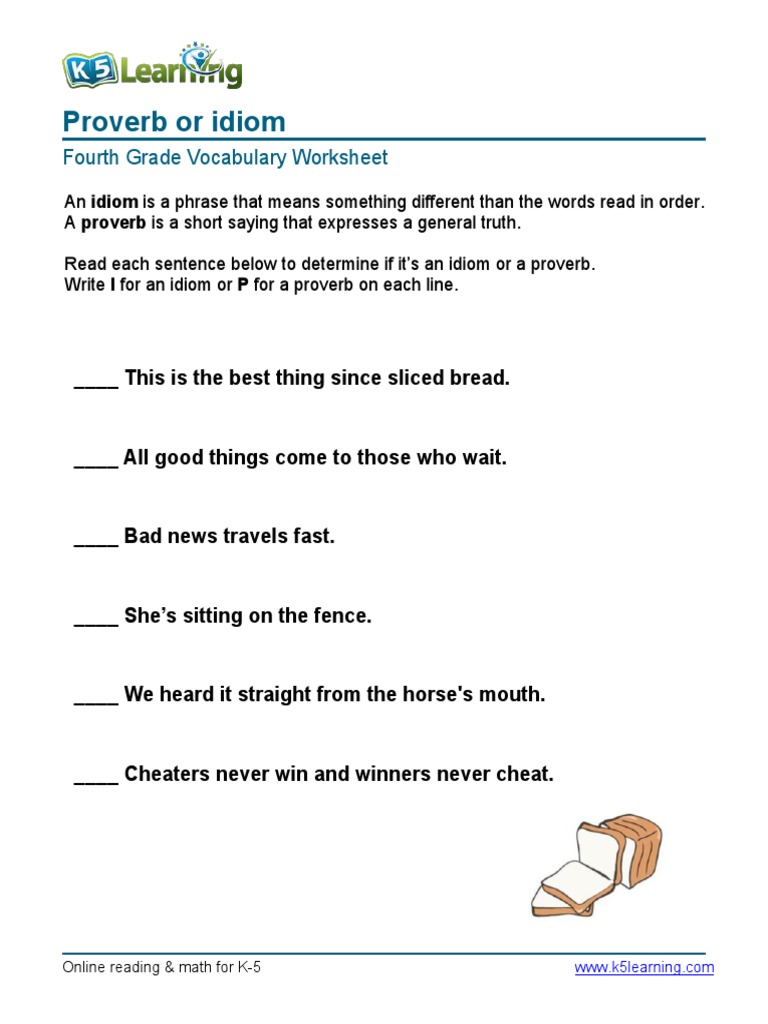 Grade 4 Proverb Idiom 1 | PDF
