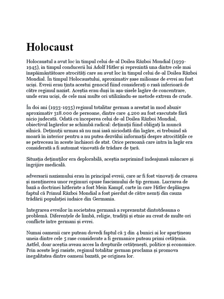 Holocaust Essay 2 | PDF