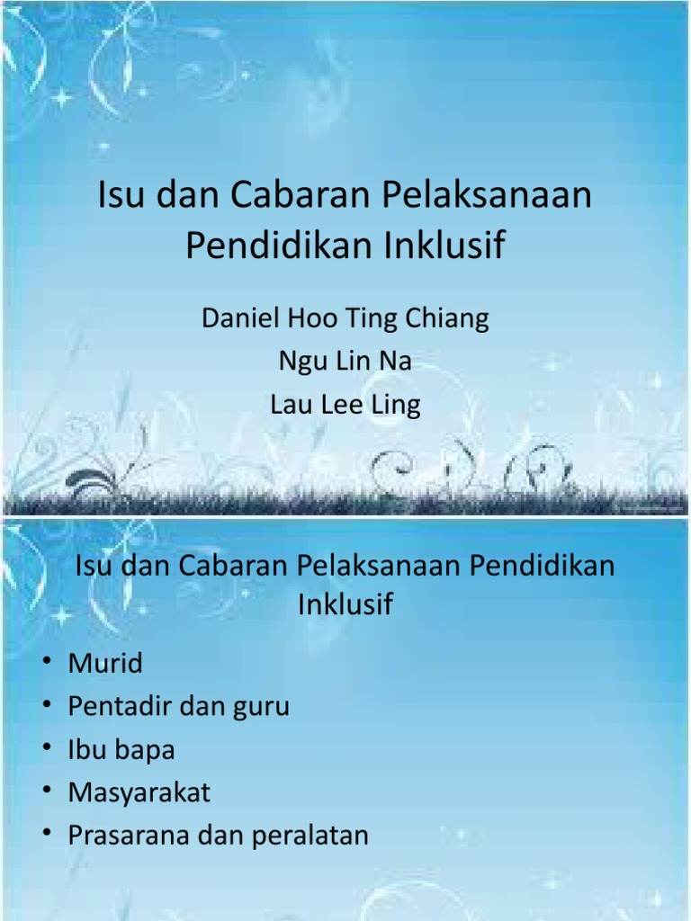 Isu Dan Cabaran Pelaksanaan Pendidikan Inklusif | PDF