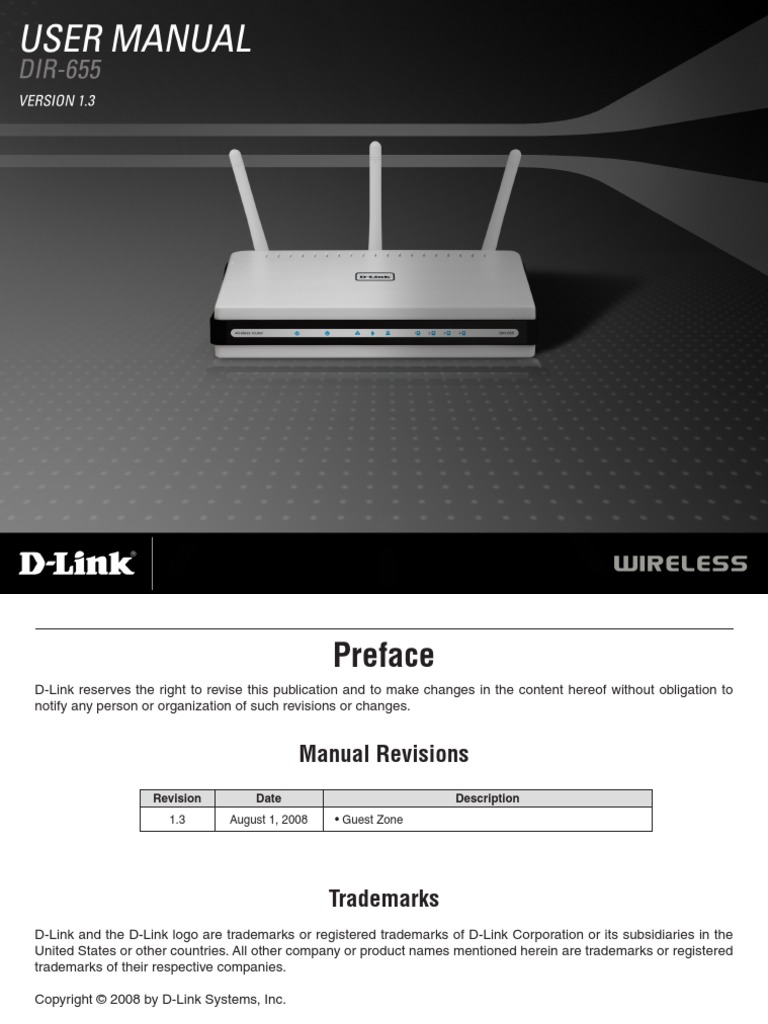 DLink Dir-655 Manual (Wireless N Router) | PDF | Ip Address | Port ...