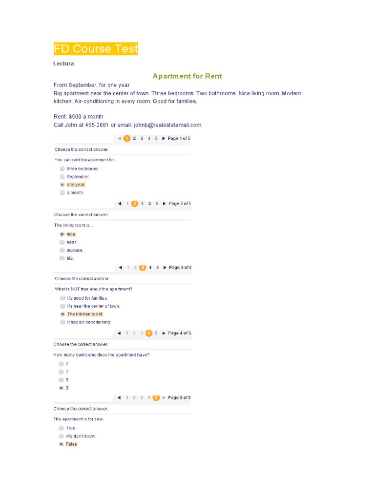 Final D Course Test | PDF