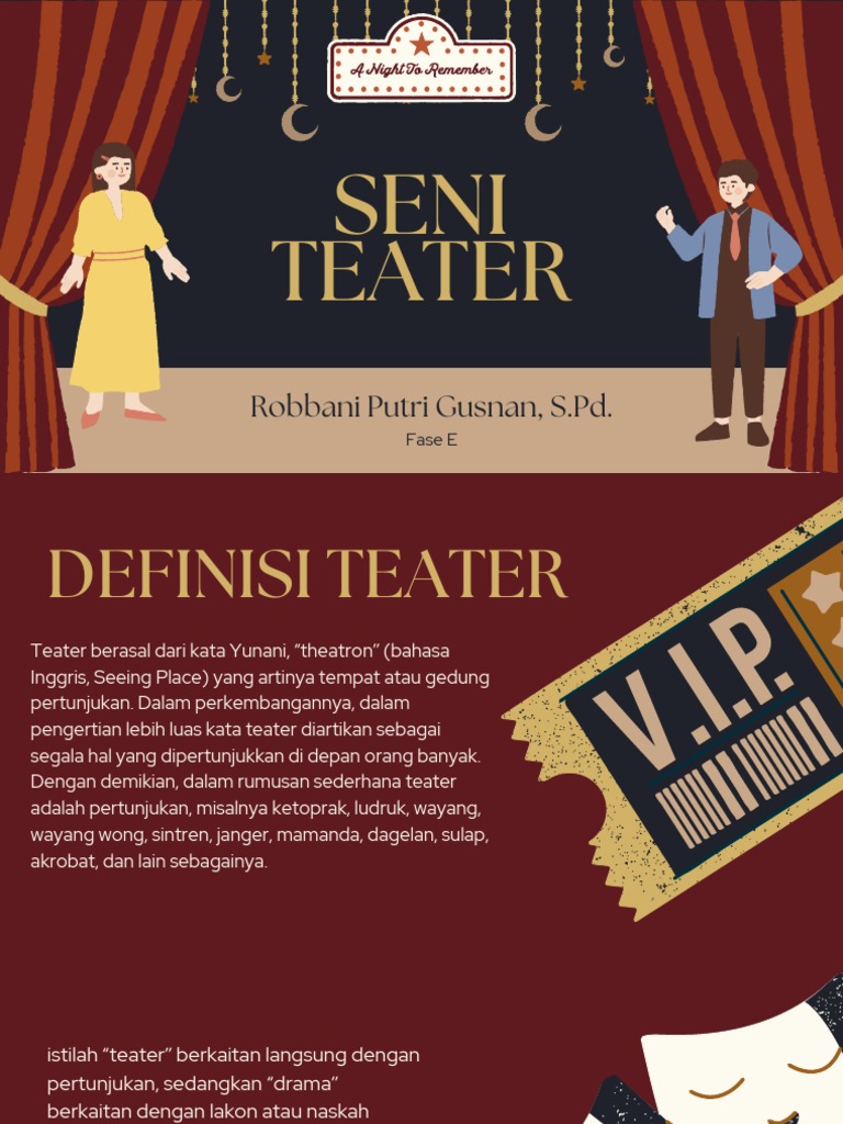 Apa Itu Teater? | PDF