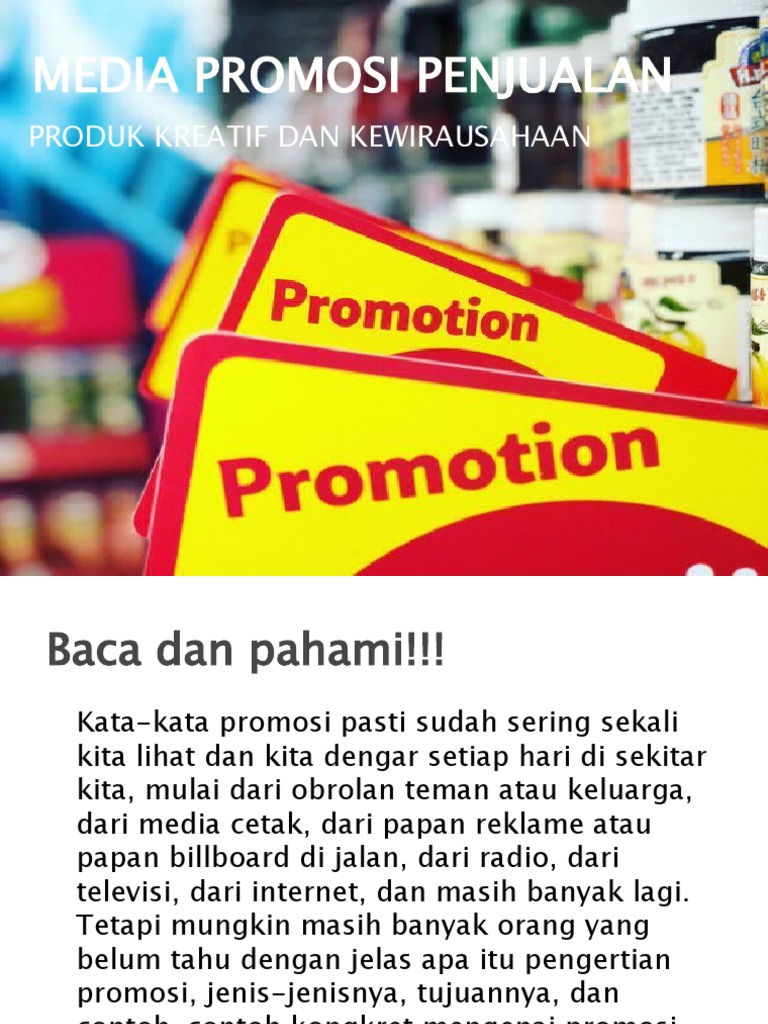 Media Promosi Penjualan | PDF