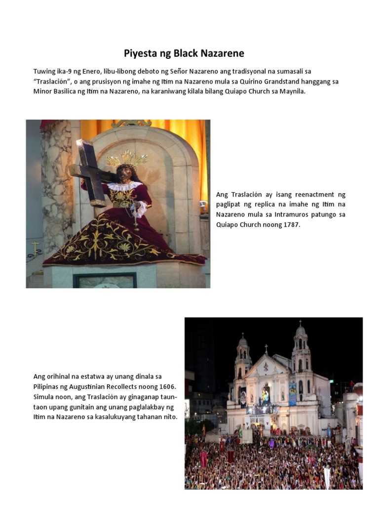Piyesta NG Black Nazarene | PDF