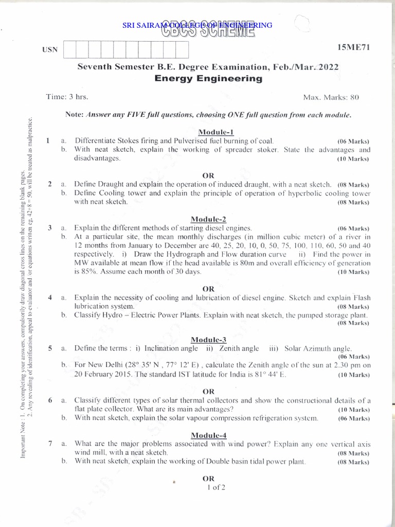 18ME81 Previous Year Old Papers | PDF | Technology & Engineering