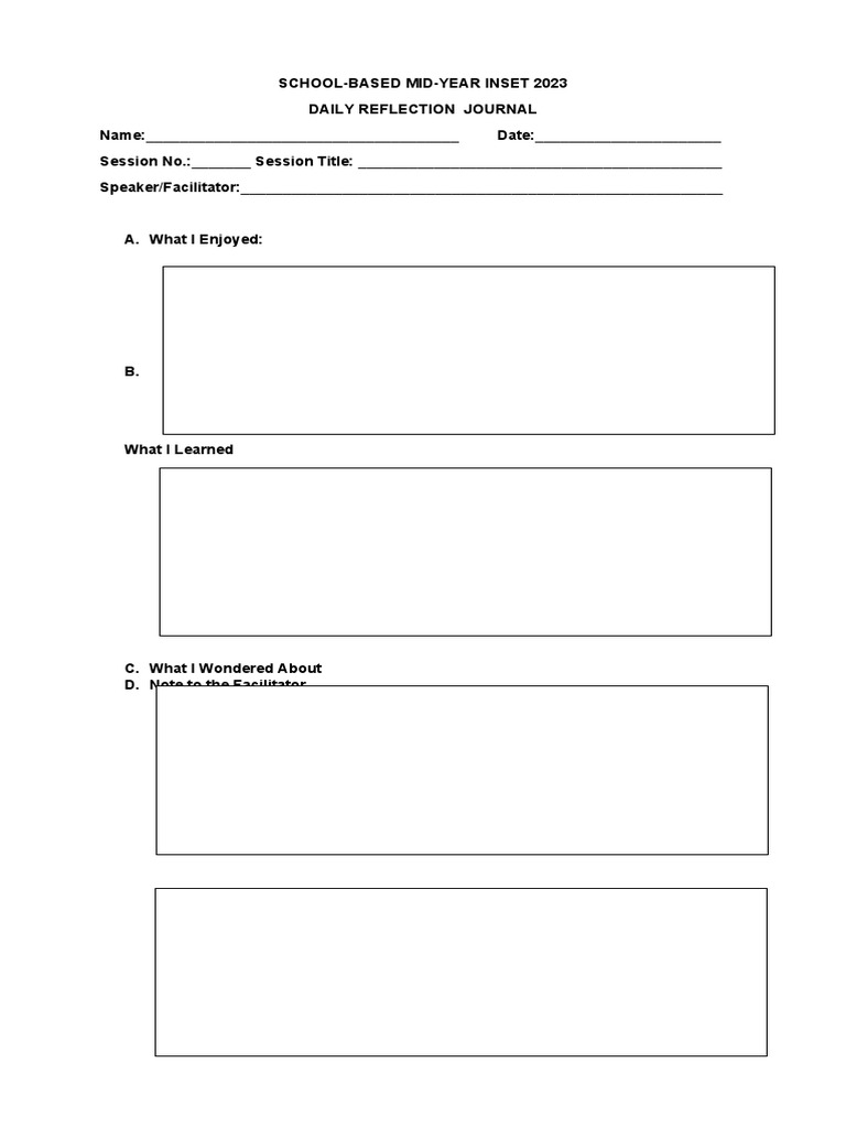 Daily Reflection Journal | PDF