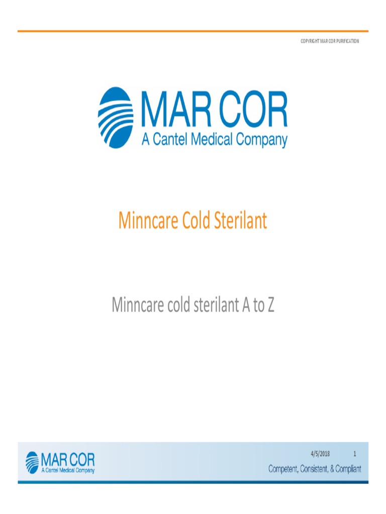 Minncare Cold Sterilant - Product Training | PDF | Disinfectant ...