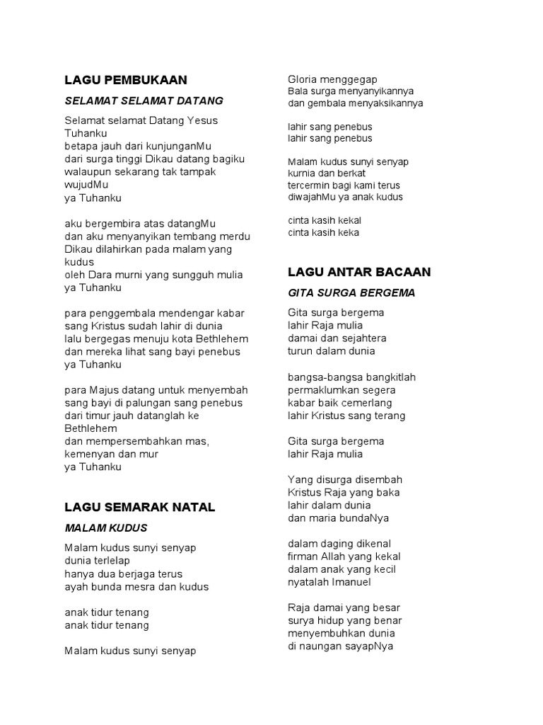 Lagu Lagu Natal | PDF