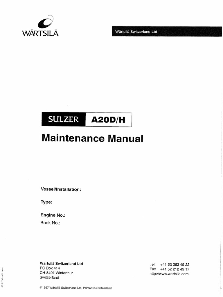 Maintenance Manual - AL20 | PDF