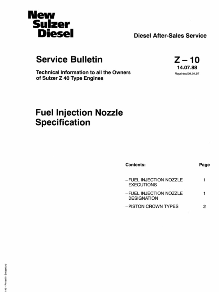 Injector Nozzles | PDF