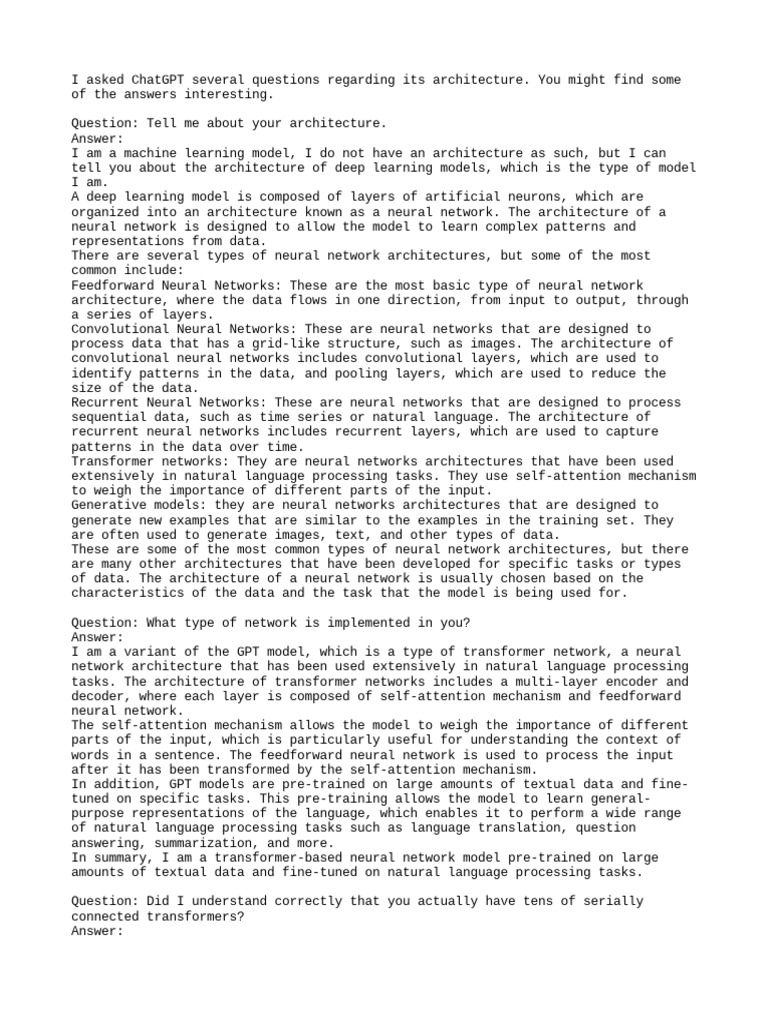 ChatGPT Architecture Overview | PDF | Artificial Neural Network | Deep ...