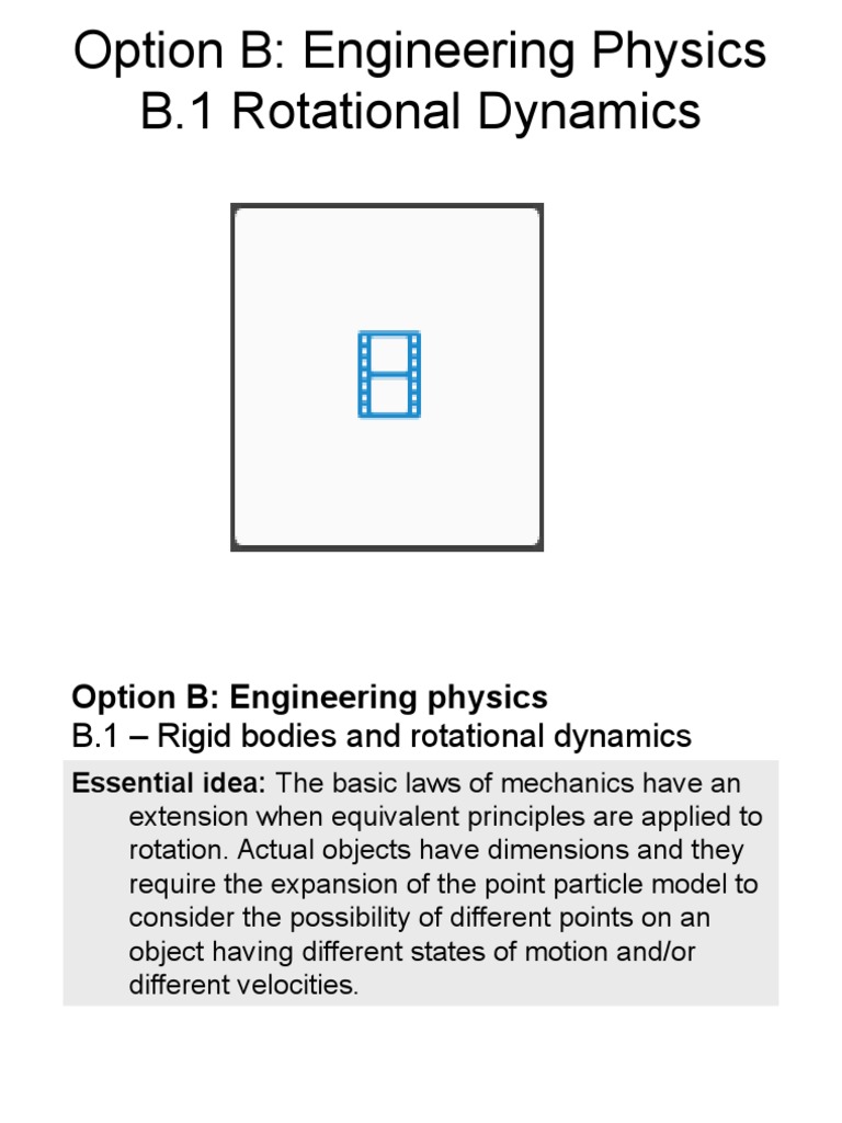 Rotational Dynamics in Engineering Physics | PDF | Rotation Around A Fixed Axis | Torque