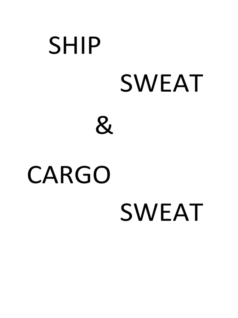 Ship Sweat & Cargo Sweat | PDF
