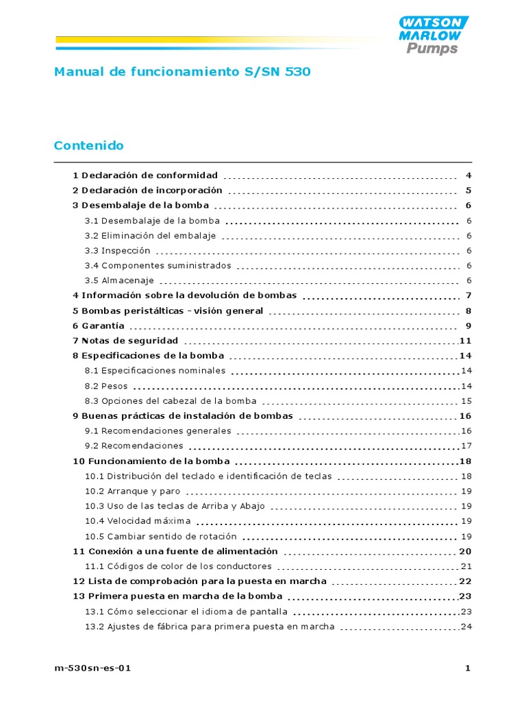 Bomba Watson Marlow | PDF | Bomba | Ingenieria Eléctrica