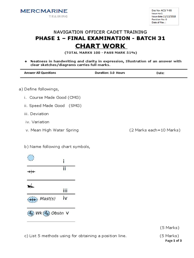 NAVIGATION OFFICER CADET EXAM REVIEW | PDF | Compass | Navigation