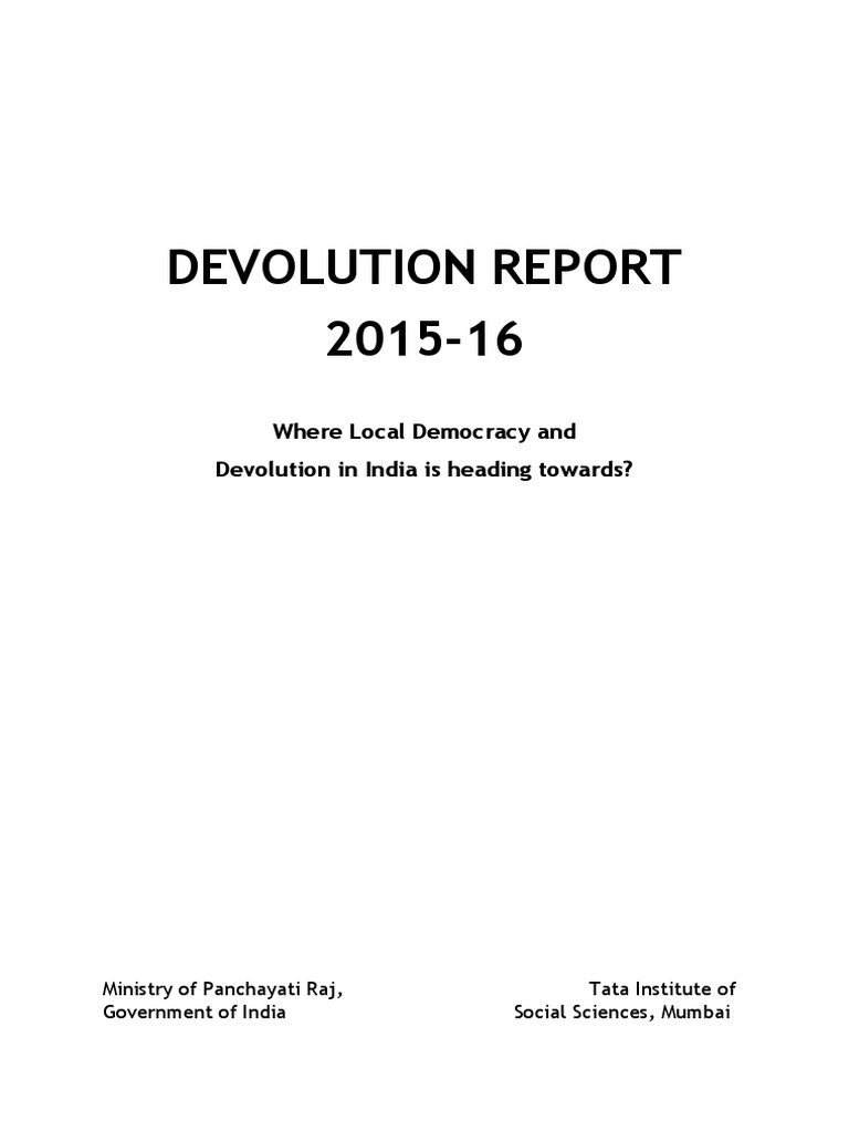 Devolution Report 2015-16 | PDF