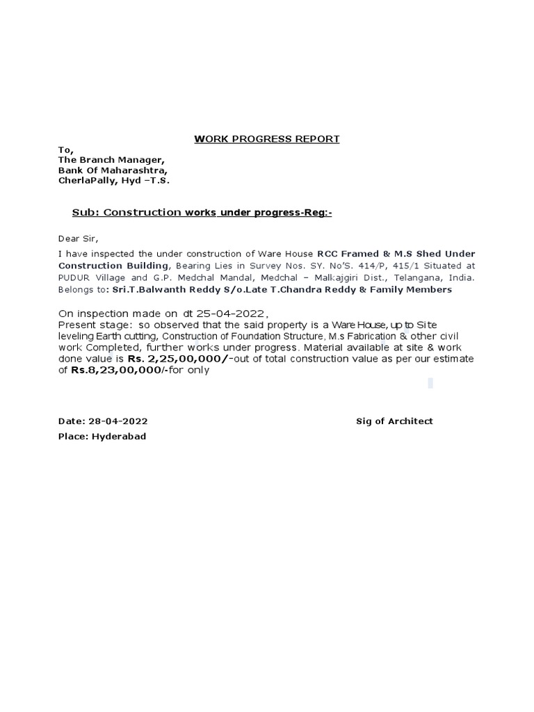 Work Progress Report | PDF