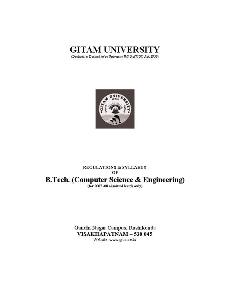 Gitam Syllabus Book Cse B Tech (2008-12) | PDF | Dielectric | Magnetic ...