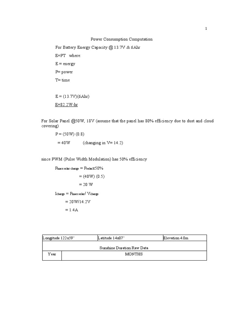 Power Consumption Computation | PDF | Physical Quantities