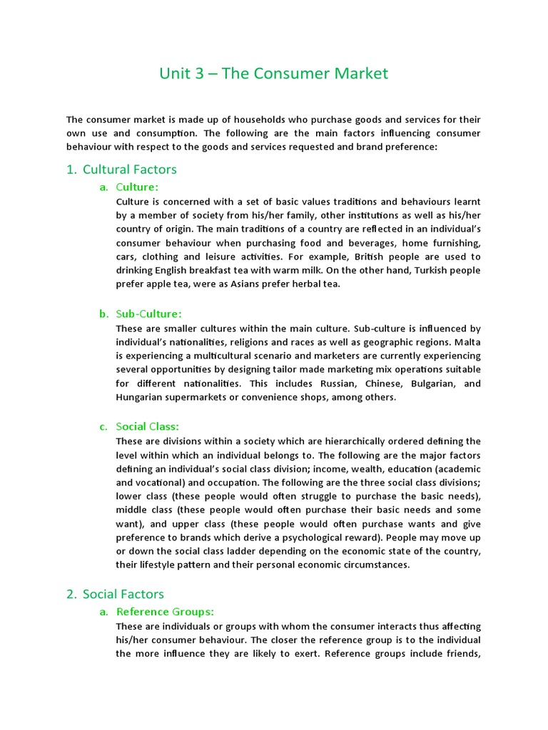 Unit 3 | PDF | Behavior | Consumer Behaviour