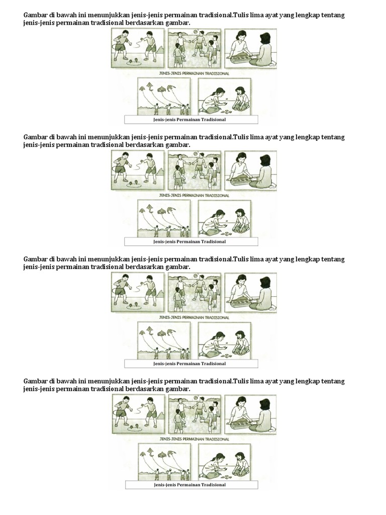 Jenis Permainan Tradisional | PDF | Fiksi Umum