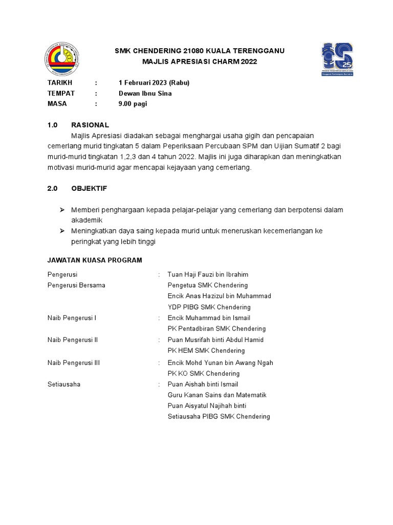 Kertas Kerja Anugerah Kecemerlangan Akademik 2022 | PDF