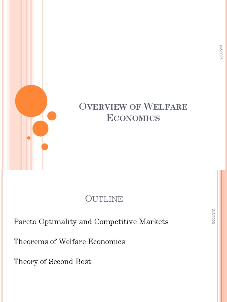 Lecture Notes - Welfare Economics | PDF | Welfare Economics | Pareto ...