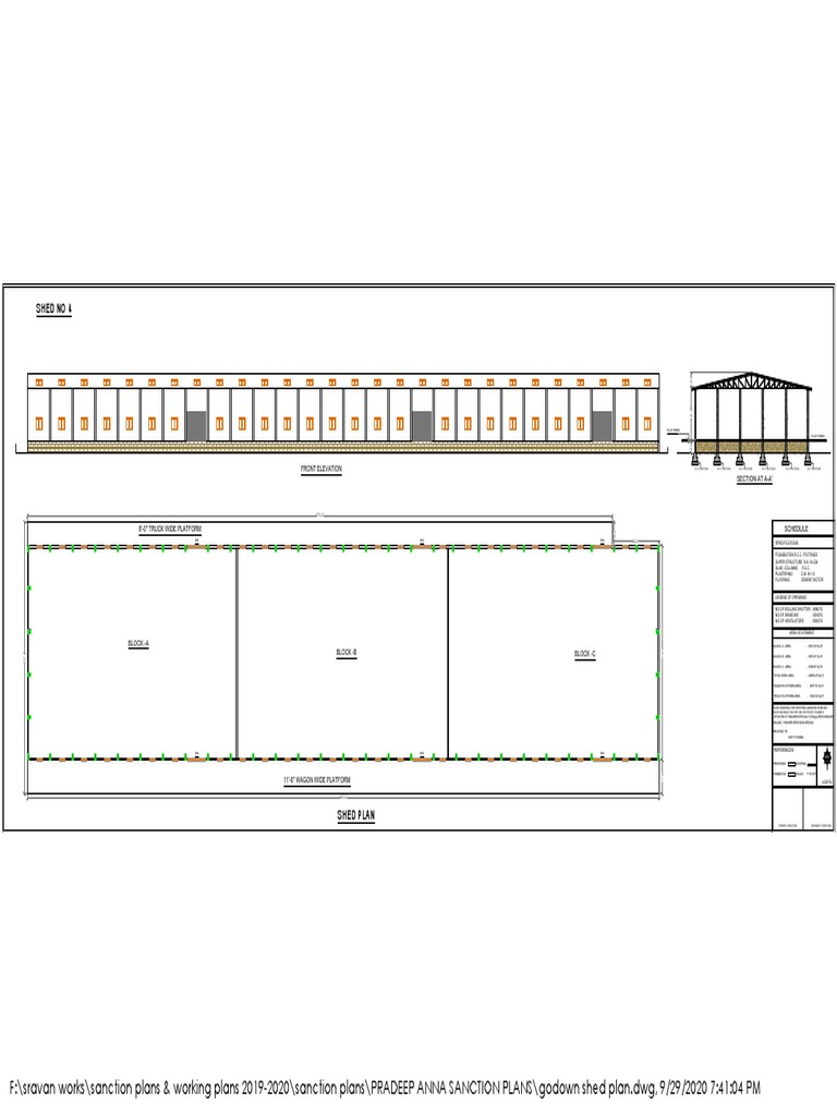 04godown Shed Plan-Model | PDF | Motor Vehicle | Land Vehicles