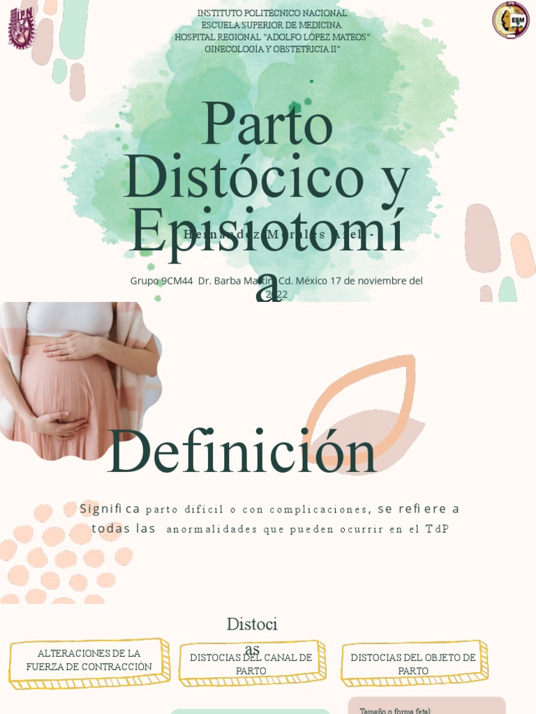 Parto Distócico y Episiotomía | PDF | Parto | Cuidado de la salud