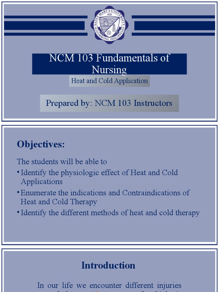 Hot and Cold Application - PPTX Revised | PDF | Vasodilation | Injury