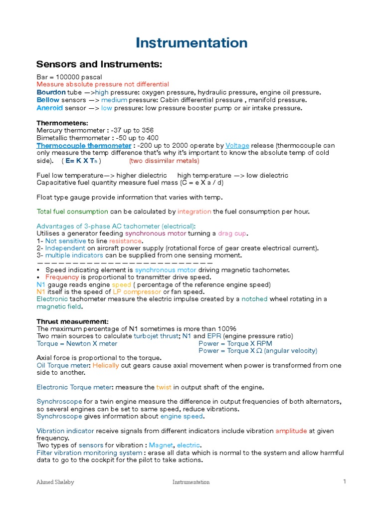 Instrumentation 1 | PDF | Inertial Navigation System | Gyroscope