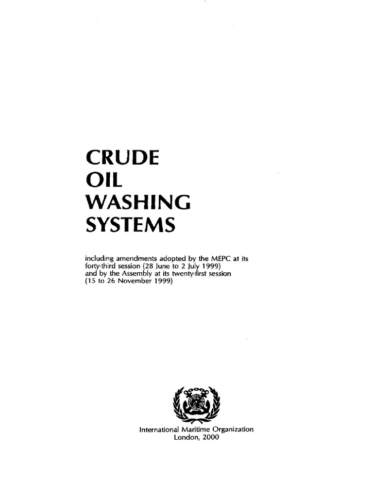 Cow Crude Oil Washing Systems | PDF | Shipping