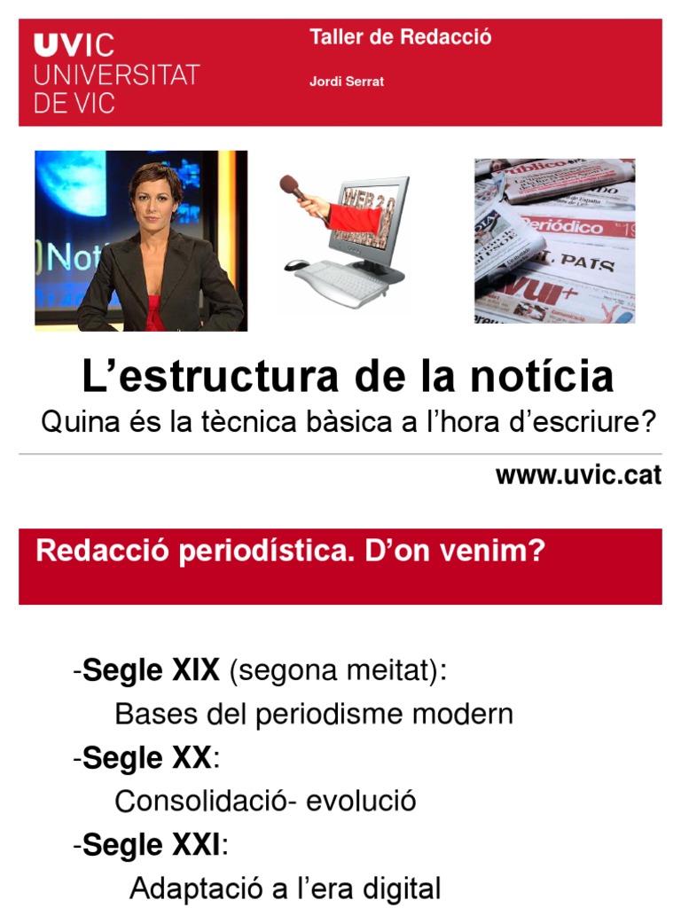 Estructura de La Notícia Titular, Lead I Cos | PDF