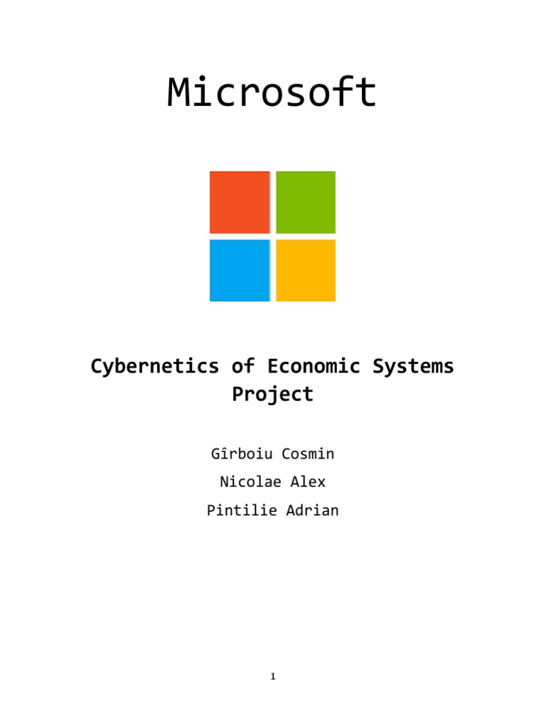 Cybernetics of Economic Systems Project | Download Free PDF | Microsoft ...