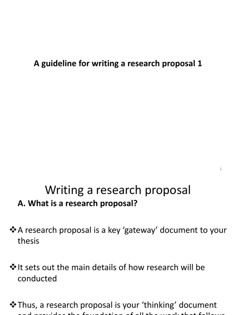 Chapter 1 - Session 3 - Writing A Research Proposal | PDF | Theory ...