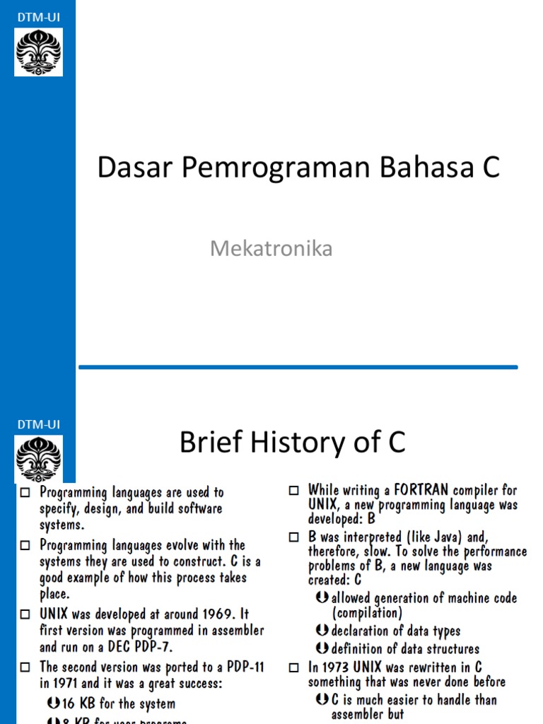 Dasar Pemrograman C Rev11 Download Free Pdf Data Type Computer Engineering
