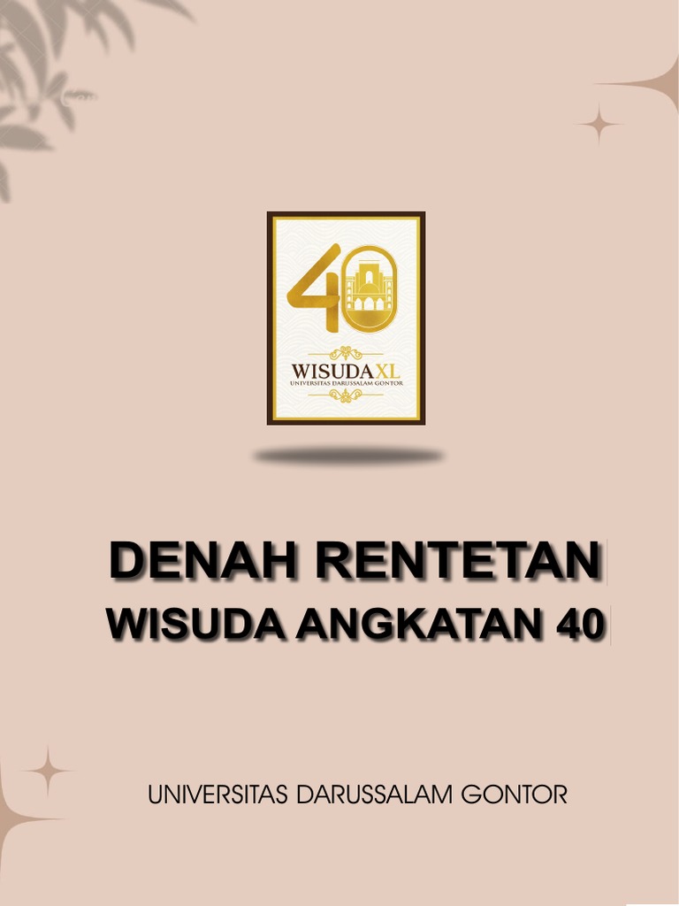 Denah Wisuda Angkatan 40 Gontor | PDF