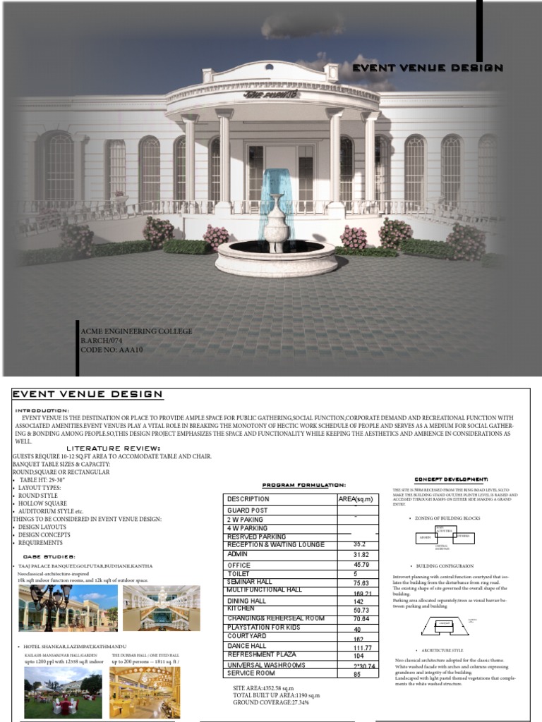 A Design for an Event Venue: Accommodating Various Functions Through ...