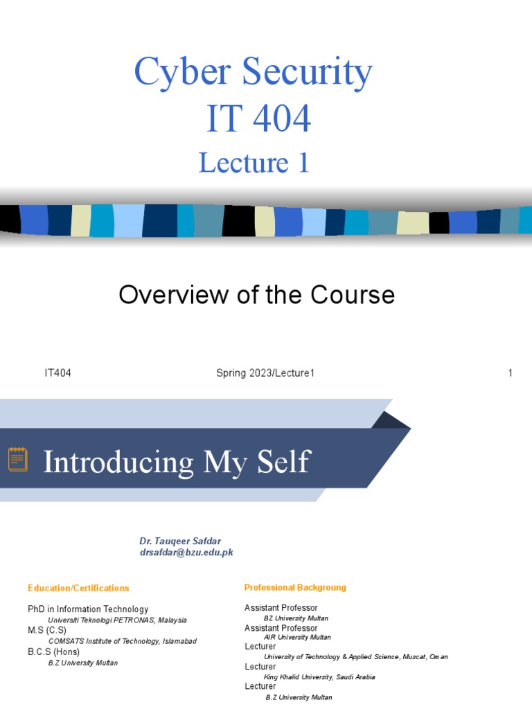 Lect 01 | Download Free PDF | Security | Computer Security