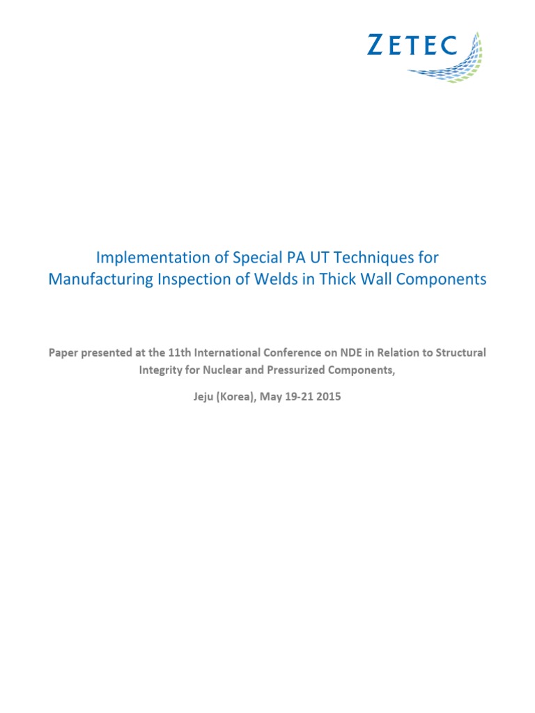 0544 11th Icnde Paper - Implementation of Special Pa Ut Techniques For ...