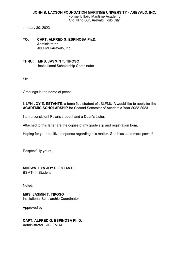 Scholarship Application for Renewal | PDF