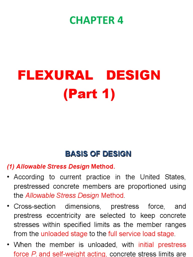 Chapter 4 Flexural Design - (Part 1) - 1 | PDF | Strength Of Materials | Beam (Structure)