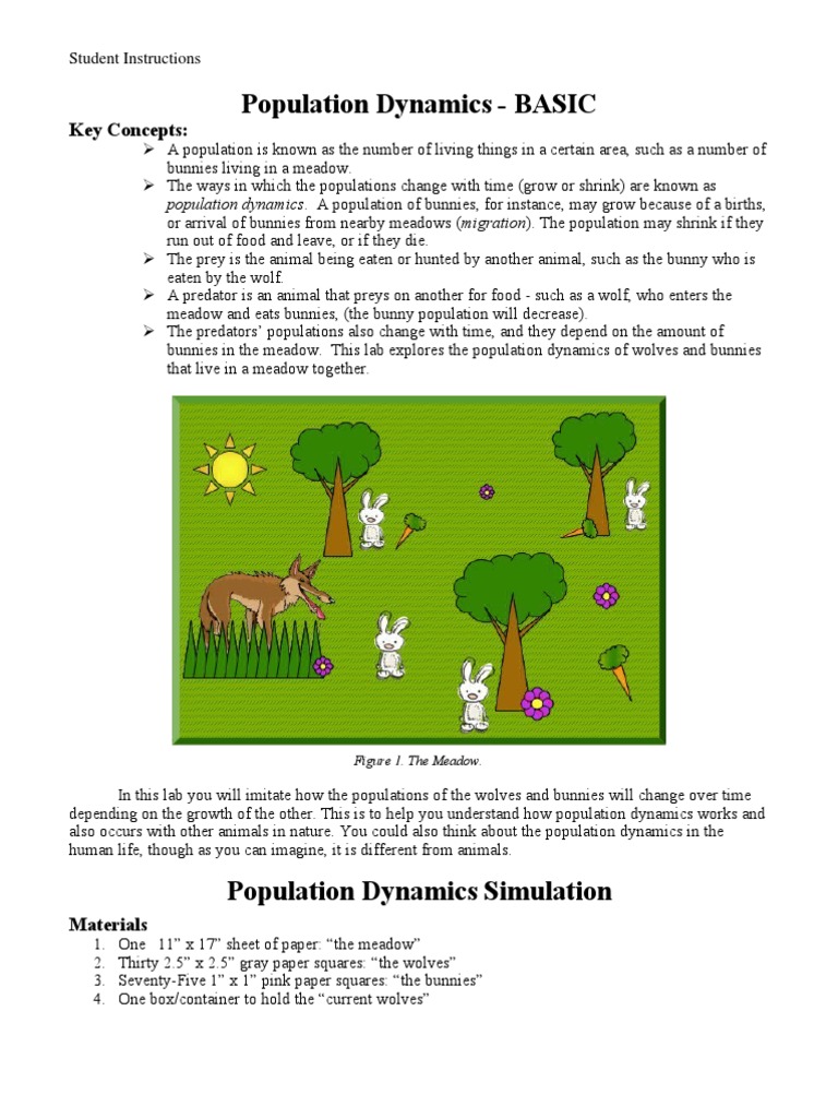 Predator Prey Lab - Basic | PDF | Gray Wolf | Predation