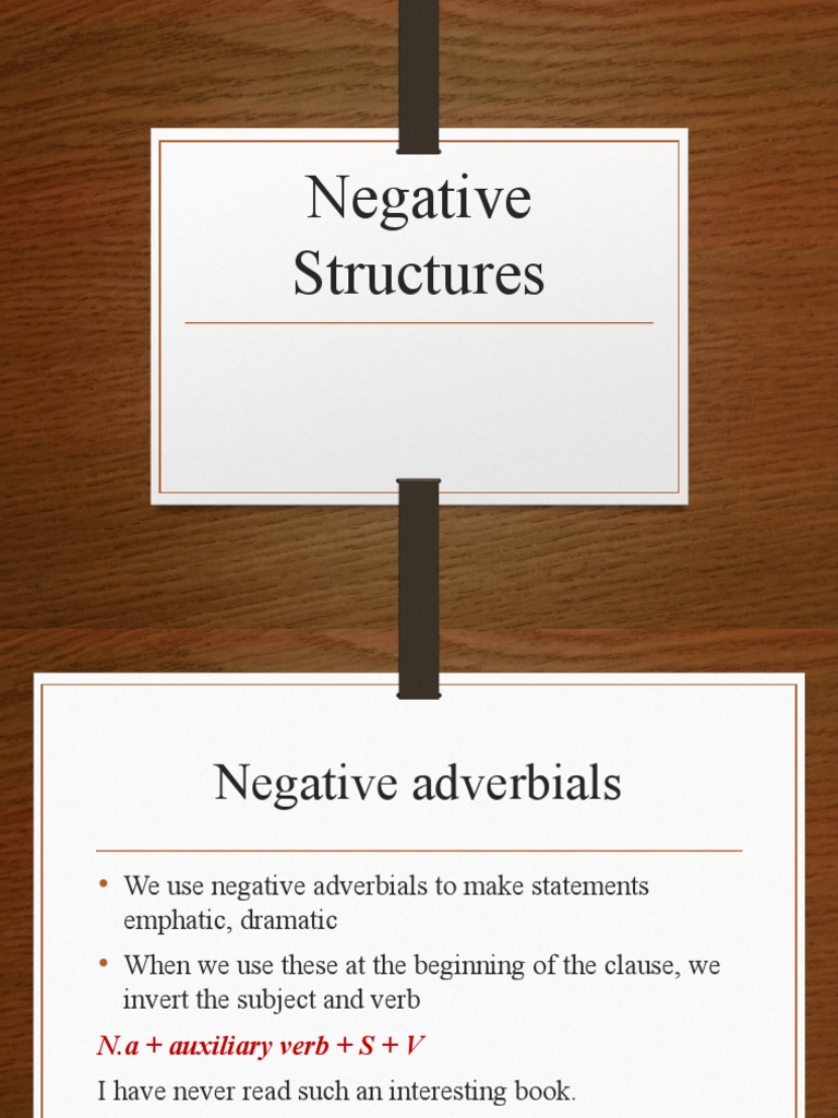 11gr - Negative Structures | PDF | Self-Improvement