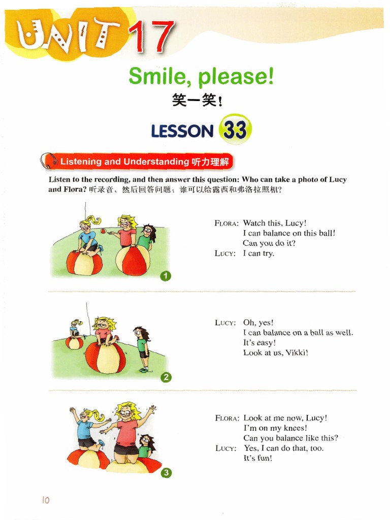 Unit17 Smile, Please! - Lesson33 | PDF