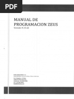 Manual de Programacion Zeus Tipo Libro | PDF