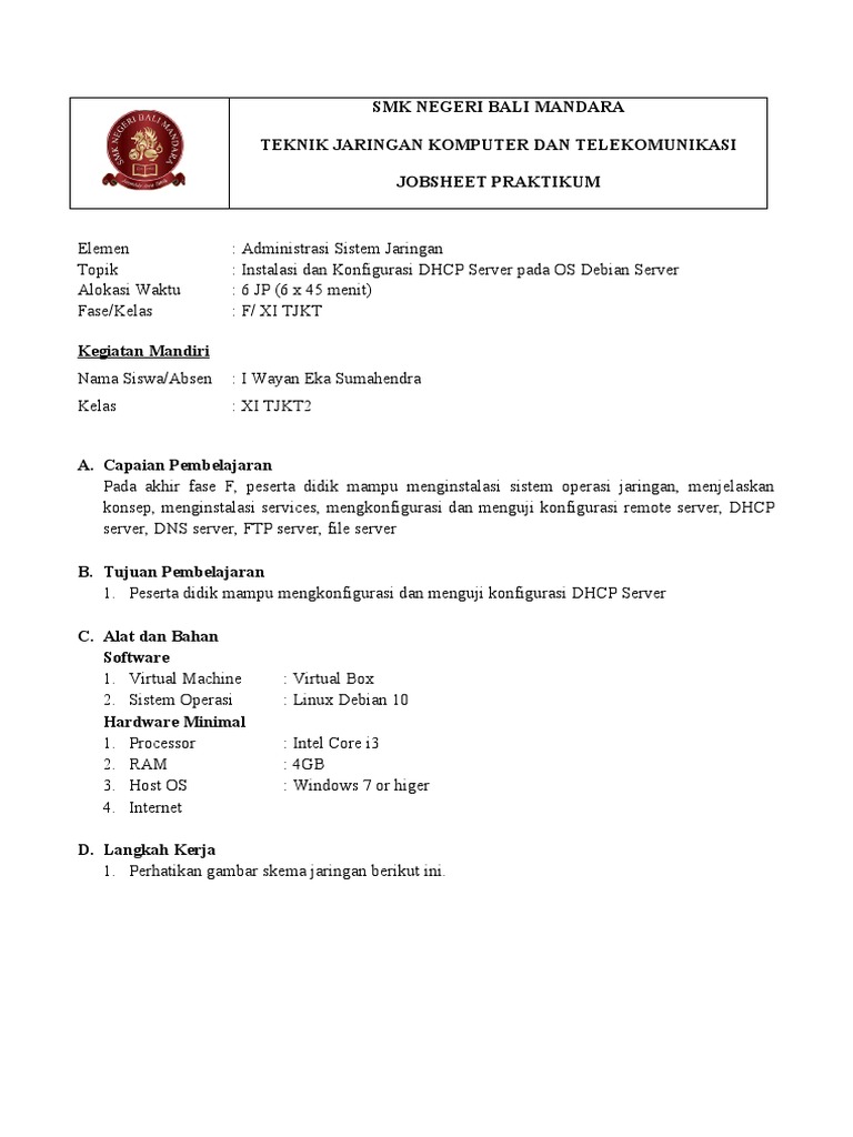 JOBSHET 2 Sumahendra | PDF | Data Transmission | Communications Protocols